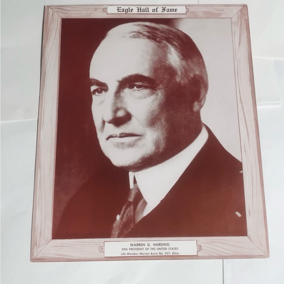 Eagle Hall of Fame | Art | Vintage Warren G Harding Portrait | Poshmark